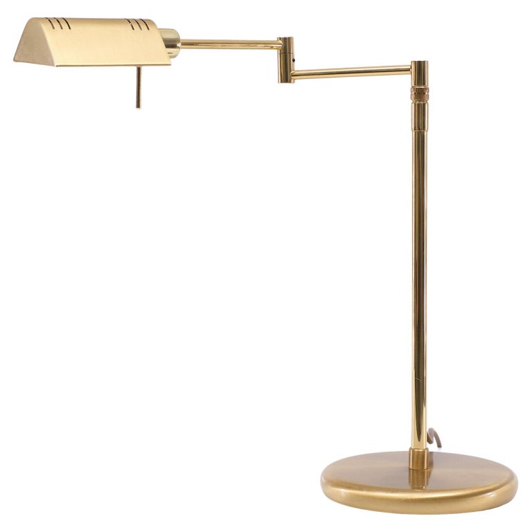 Adjustable Holtkotter Brass Table Lamp Germany 1980s For Sale at 1stDibs