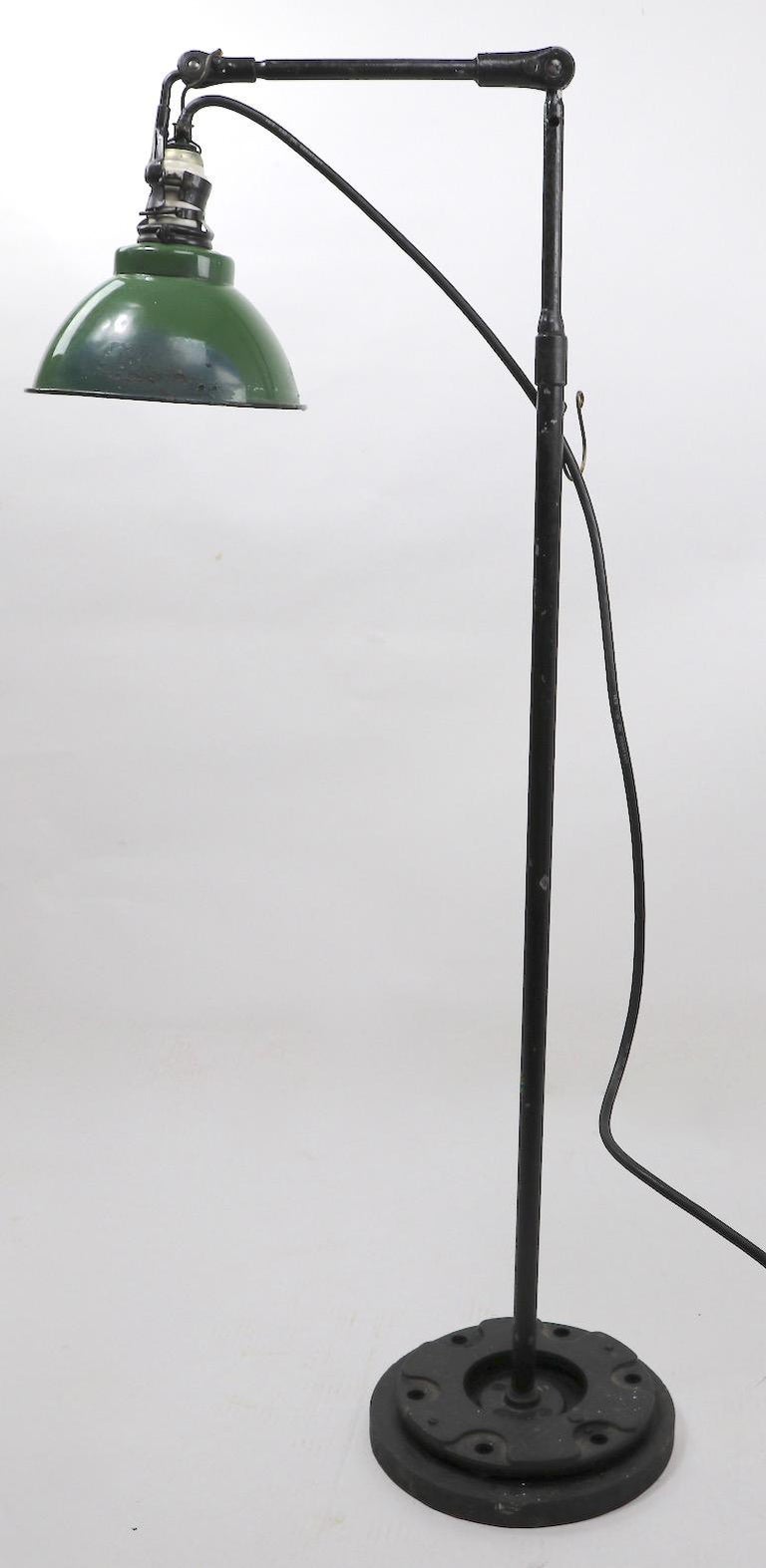 Adjustable Industrial Floor Lamp at 1stDibs
