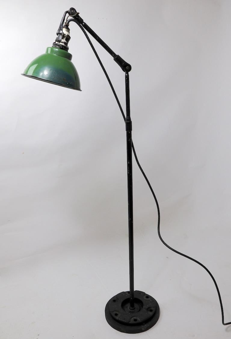 Adjustable Industrial Floor Lamp at 1stDibs