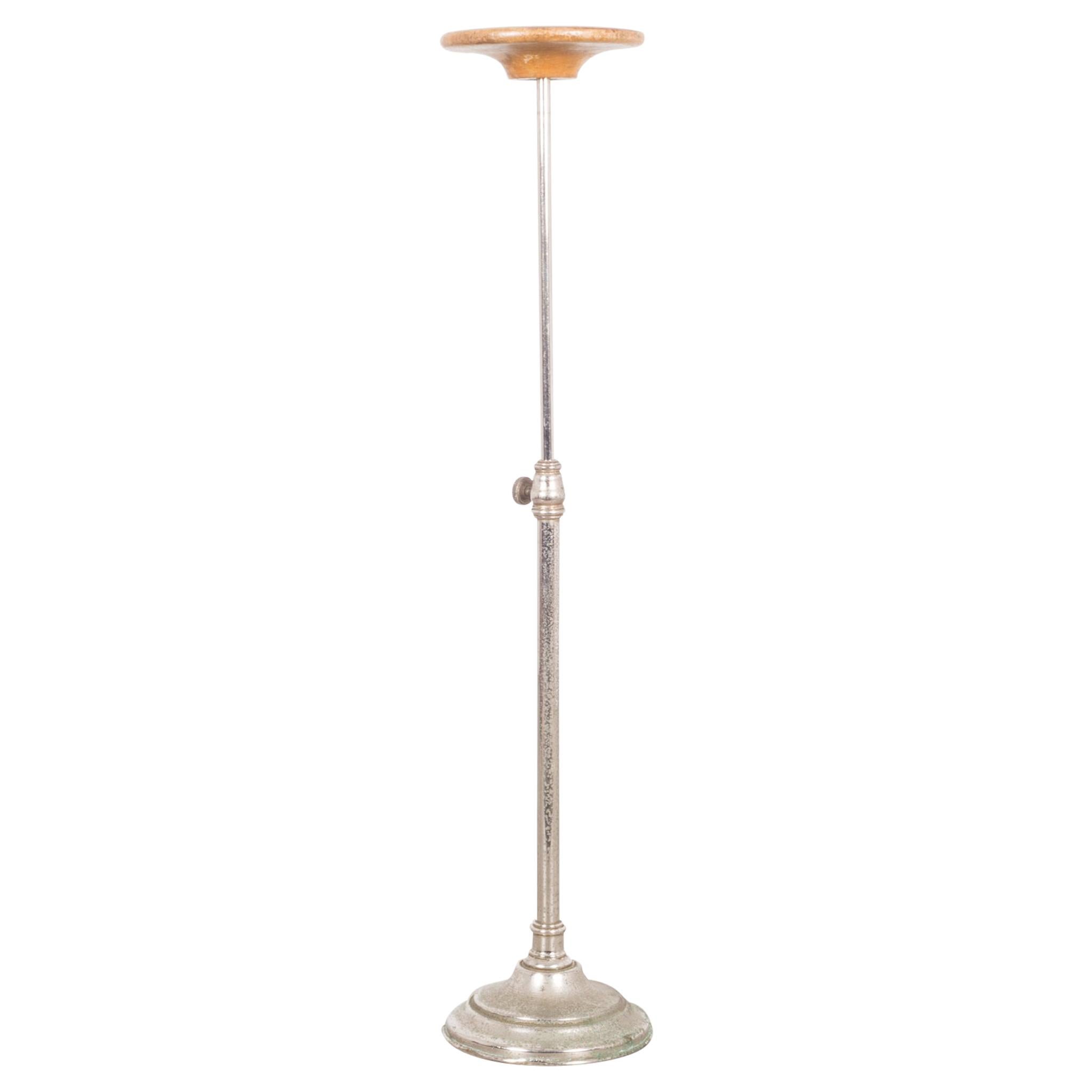 Adjustable Metal and Wood Hat Stand, circa 1920 For Sale at 1stDibs