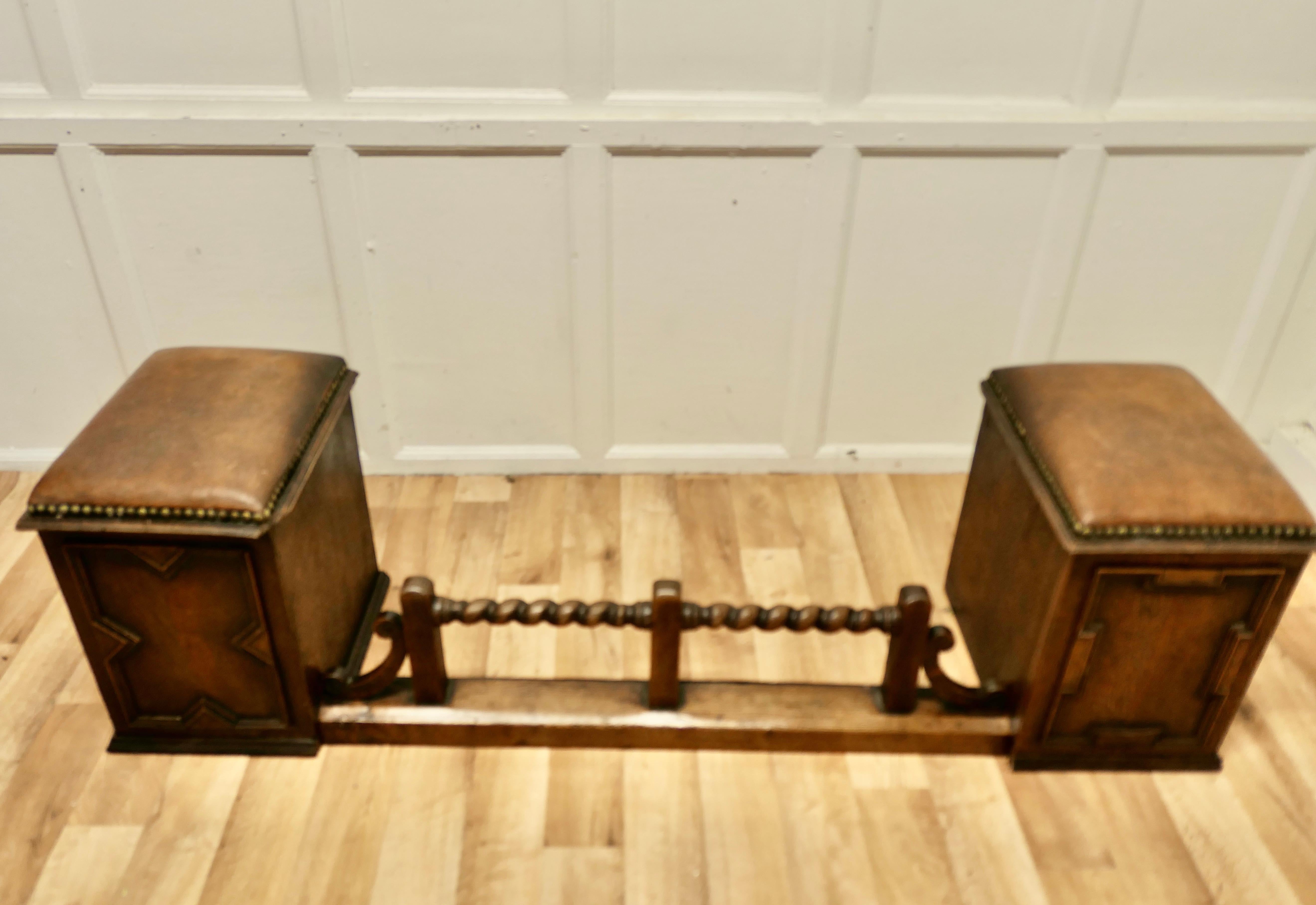 Adjustable Oak Barley Twist Country House Club Fender For Sale at ...