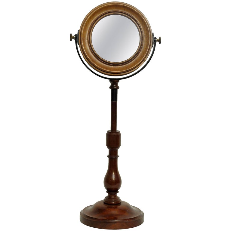 Adjustable Table Mirror on Wooden Base, France, circa 1880 For Sale at ...
