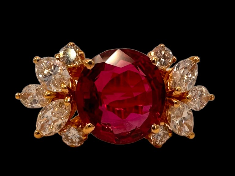 Adler Geneva Ruby and Diamond set: Necklace, Earrings, Ring and ...