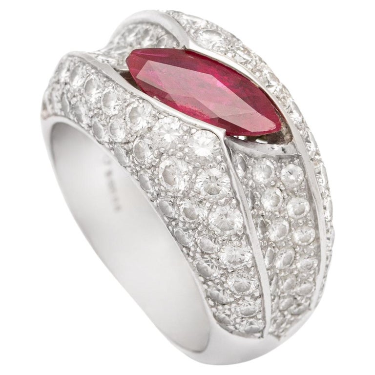 Adler Ruby and Diamond Ring For Sale at 1stDibs