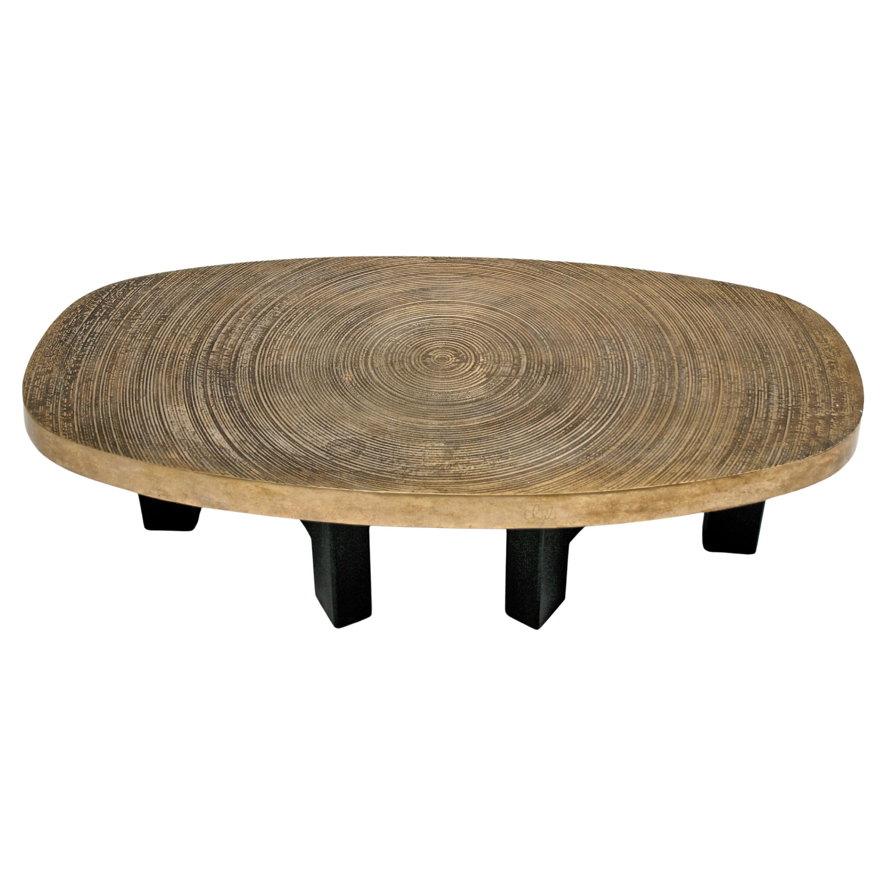 Ado Chale Early "Goutte d'Eau" Coffee Table in Bronze Signed, Belgium ...