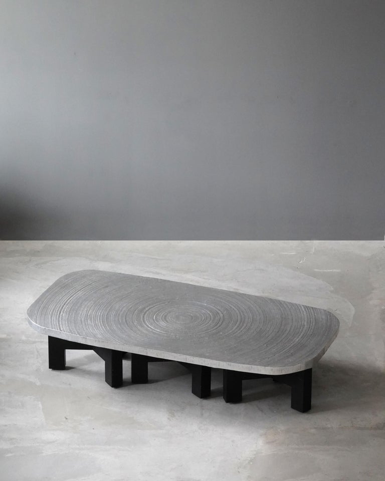 Ado Chale, "Goutte D’eau" Coffee Table, Aluminum, Black Metal, Belgium ...