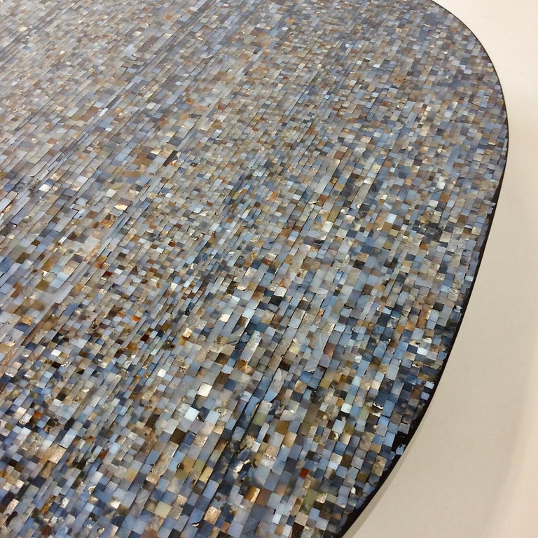 Ado Chale Signed Freeform Mosaic of Chalcedony Agate Coffee Table at ...