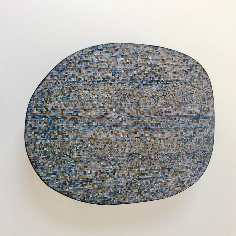 Ado Chale Signed Freeform Mosaic of Chalcedony Agate Coffee Table at ...