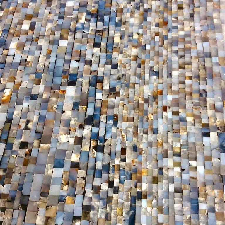 Ado Chale Signed Freeform Mosaic of Chalcedony Agate Coffee Table at ...