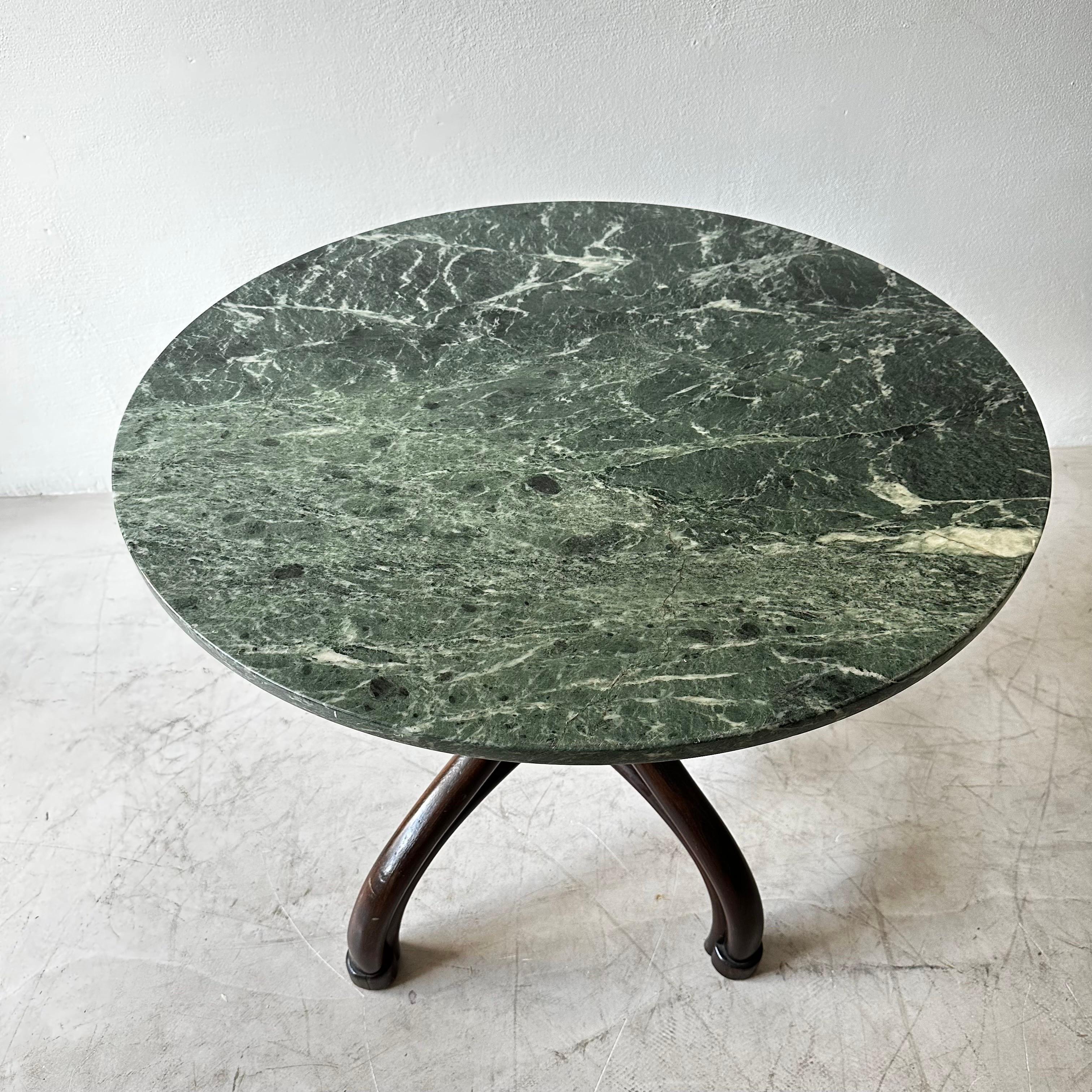 Adolf Loos Cafe Museum Center Hall Table with Green Marble Top, Austria ...
