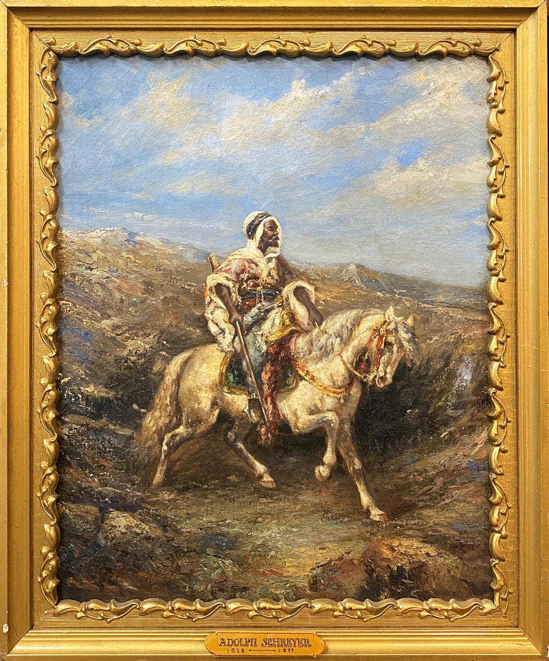 Adolf Schreyer - Arabian Horseman For Sale at 1stDibs