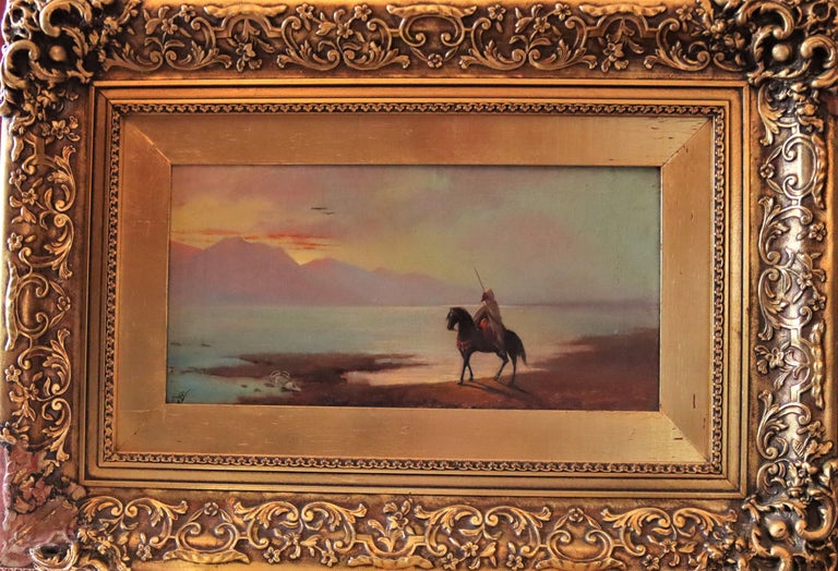 Adolf Schreyer - Untitled Arabian Rider at Dusk ( Rider Arabian à Dusk ...