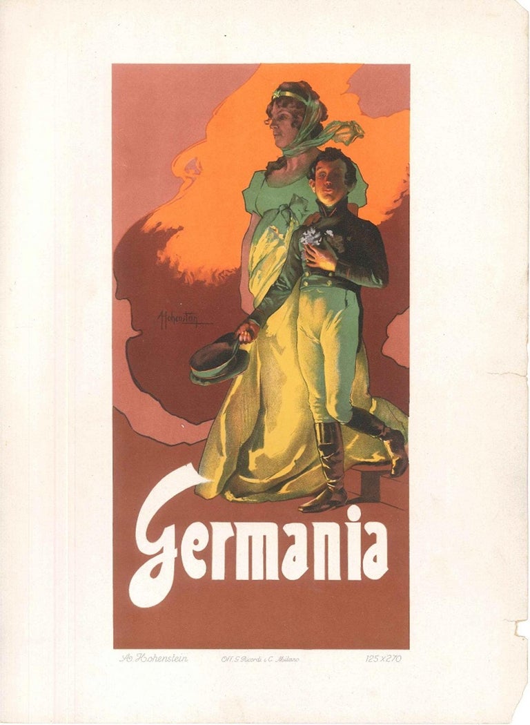Adolfo Hohenstein - Germania- Original Lithograph by A. Hohenstein ...