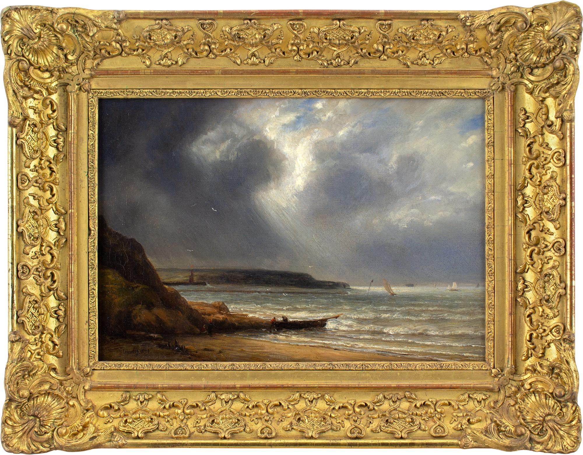 Adolphe-Hippolyte Couveley - Adolphe-Hippolyte Couveley, Coastal Scene ...