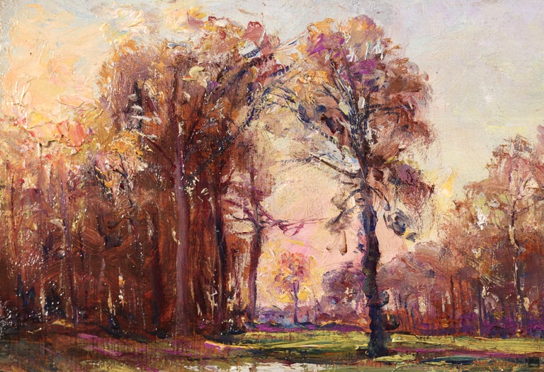 Adolphe Louis Gaussen - Coucher de Soleil - Post Impressionist River ...