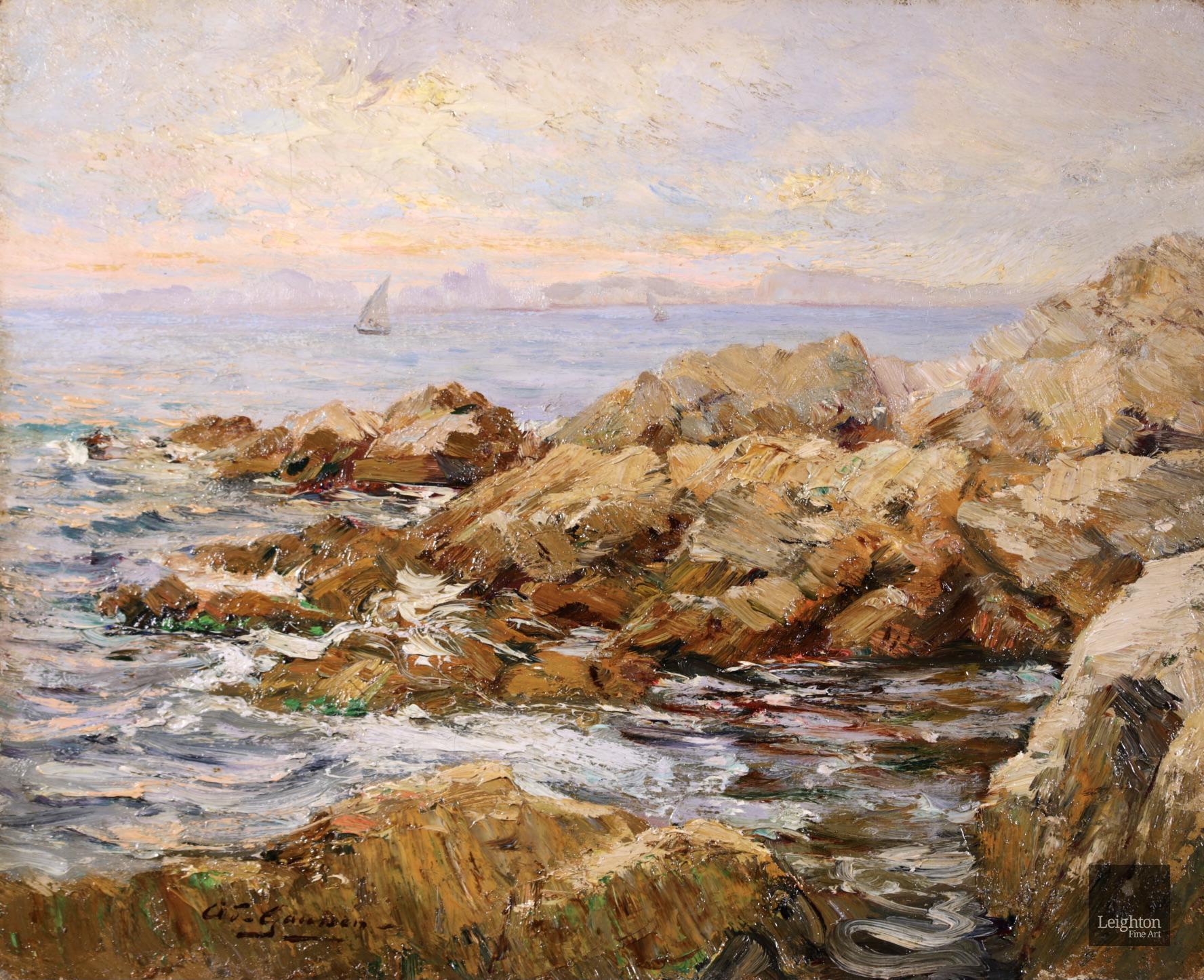 Adolphe Louis Gaussen - Bateaux à L'ancre - Marseille - 19th Century ...