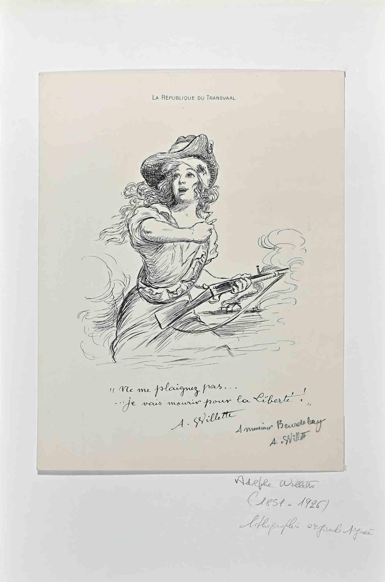 Adolphe Willette - The Republic of the Transvaal-Lithograph by Adolphe ...