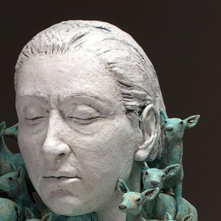 Adrian Arleo - HEARD II - ceramic hand-built sculpture of nude woman ...