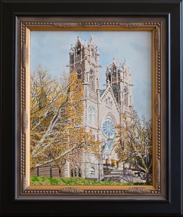 Adrian Bangerter - Peinture, acrylique sur toile, cathédrale de ...