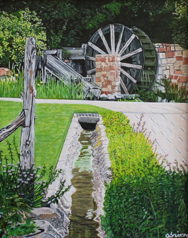 Adrian Bangerter - Peinture, acrylique sur toile, parc de City Creek En ...