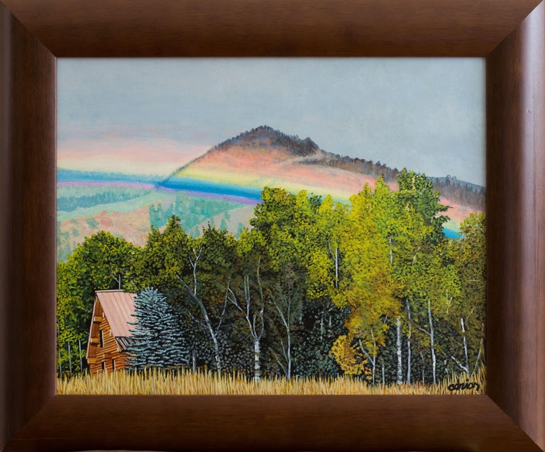 Adrian Bangerter - Mountain Rainbow, Painting, Acrylic on MDF Panel For ...