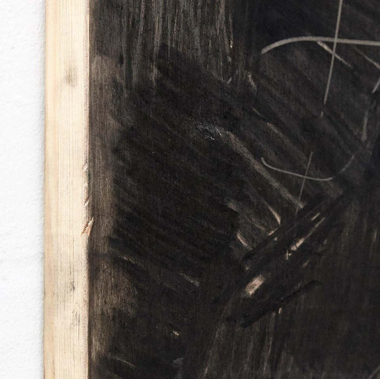 Adrian Contemporary Abstract Black Mix-Media Large Painting For Sale at ...