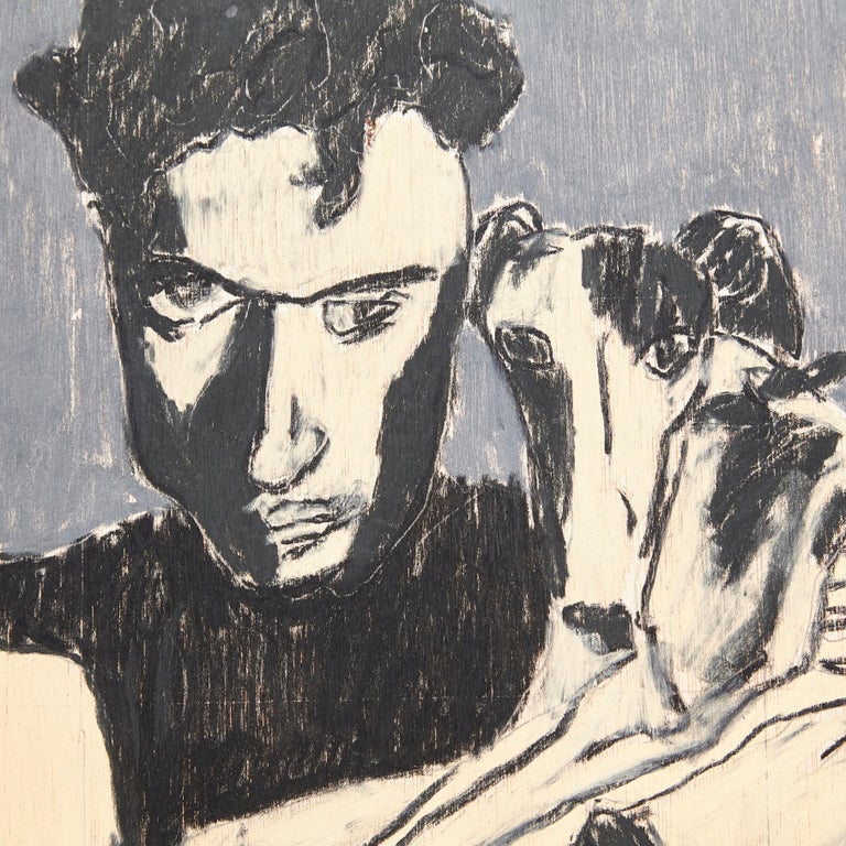 Adrian Contemporary Abstract Painting on Wood, 2019 For Sale at 1stDibs