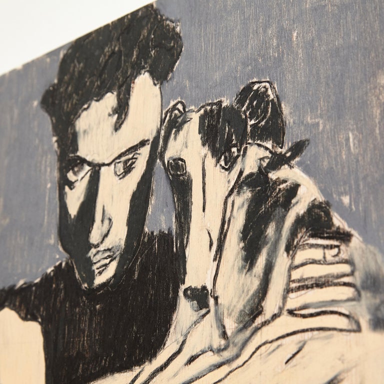 Adrian Contemporary Abstract Painting on Wood, 2019 For Sale at 1stDibs