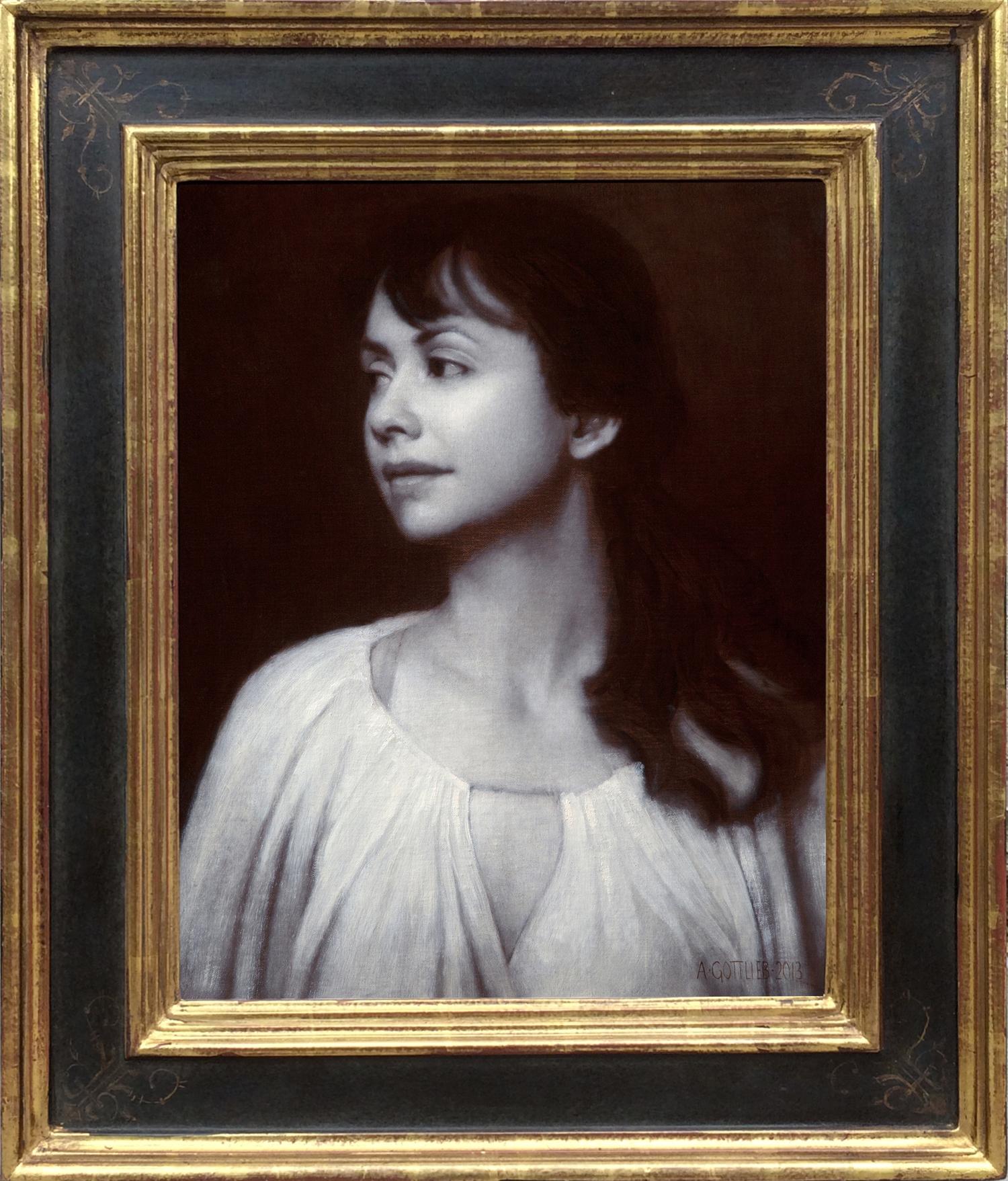 Adrian Gottlieb - White on Burgundy For Sale at 1stDibs