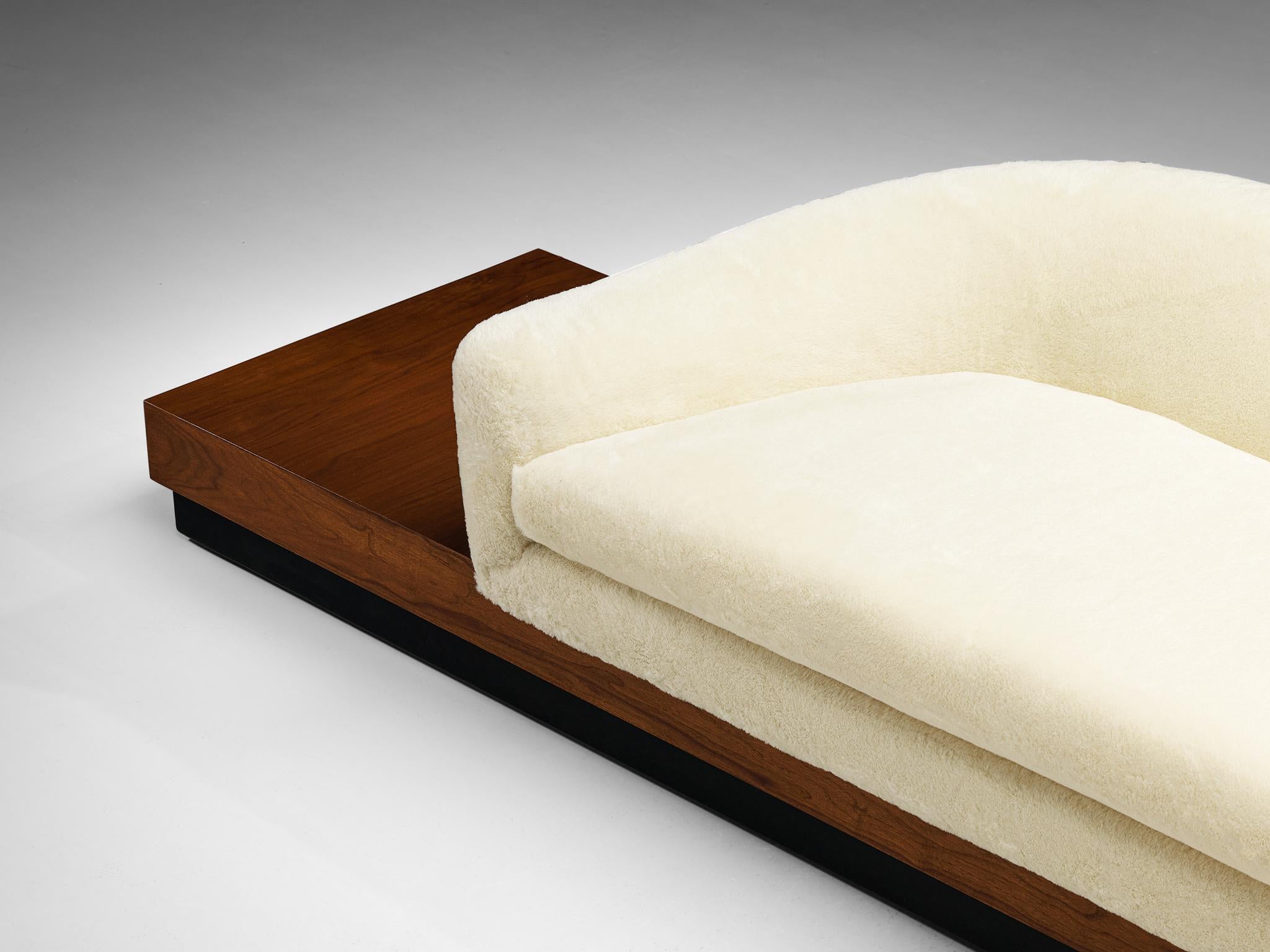 Adrian Pearsall ‘Cloud’ Platform Sofa in Pastel Yellow Mohair and ...