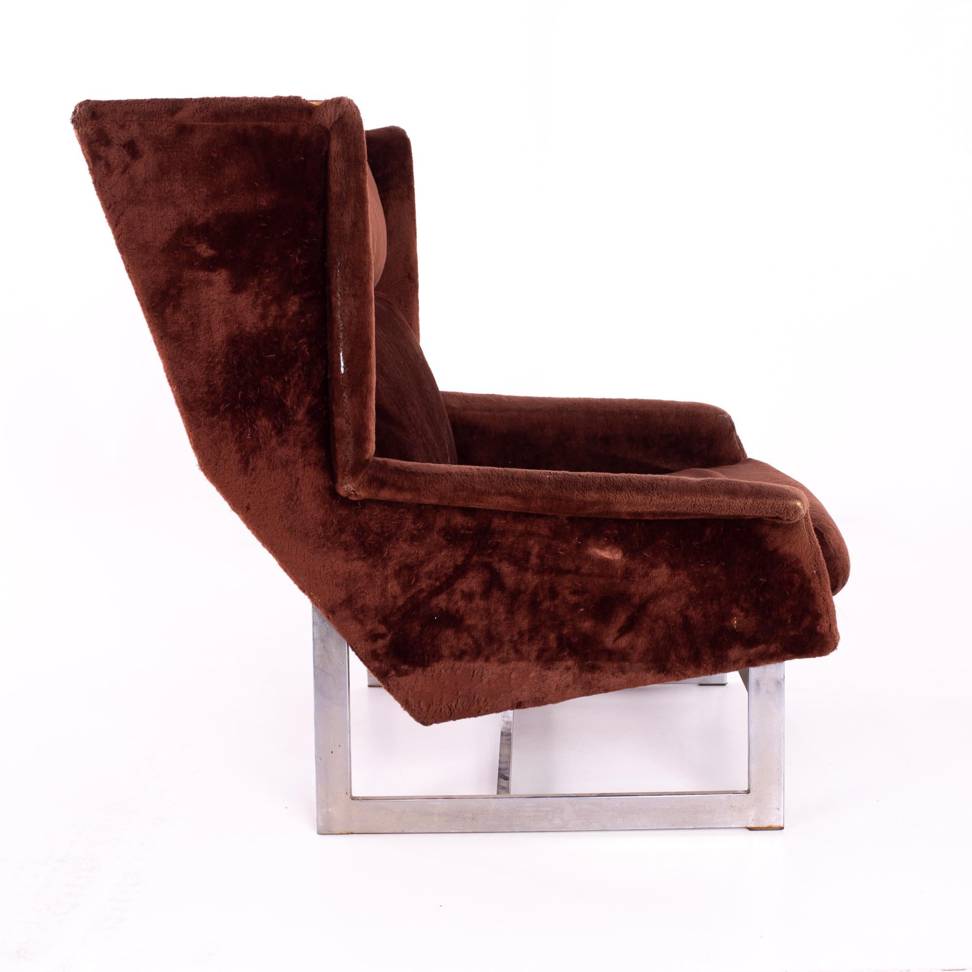Adrian Pearsall for Comfort Designs Mid Century Wing-back Chrome Base ...