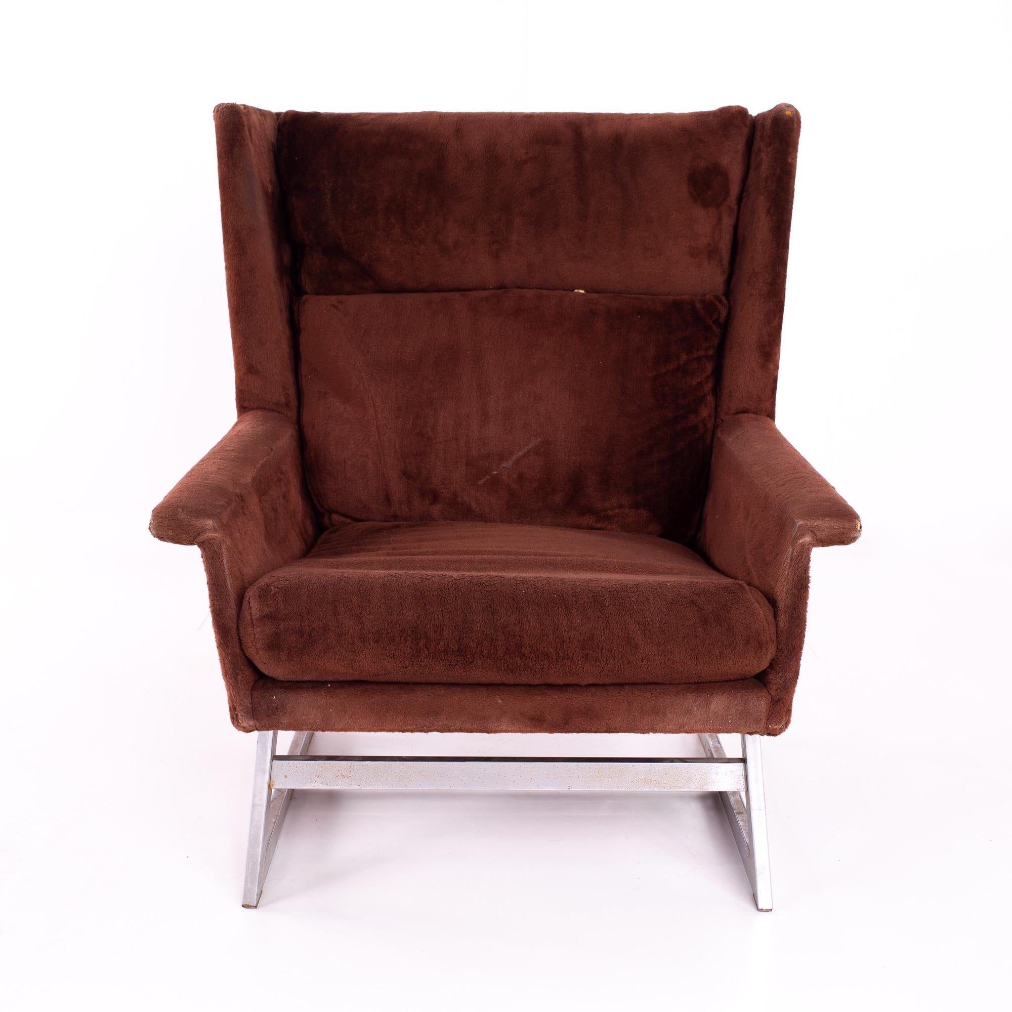 Adrian Pearsall for Comfort Designs Mid Century Wing-back Chrome Base ...