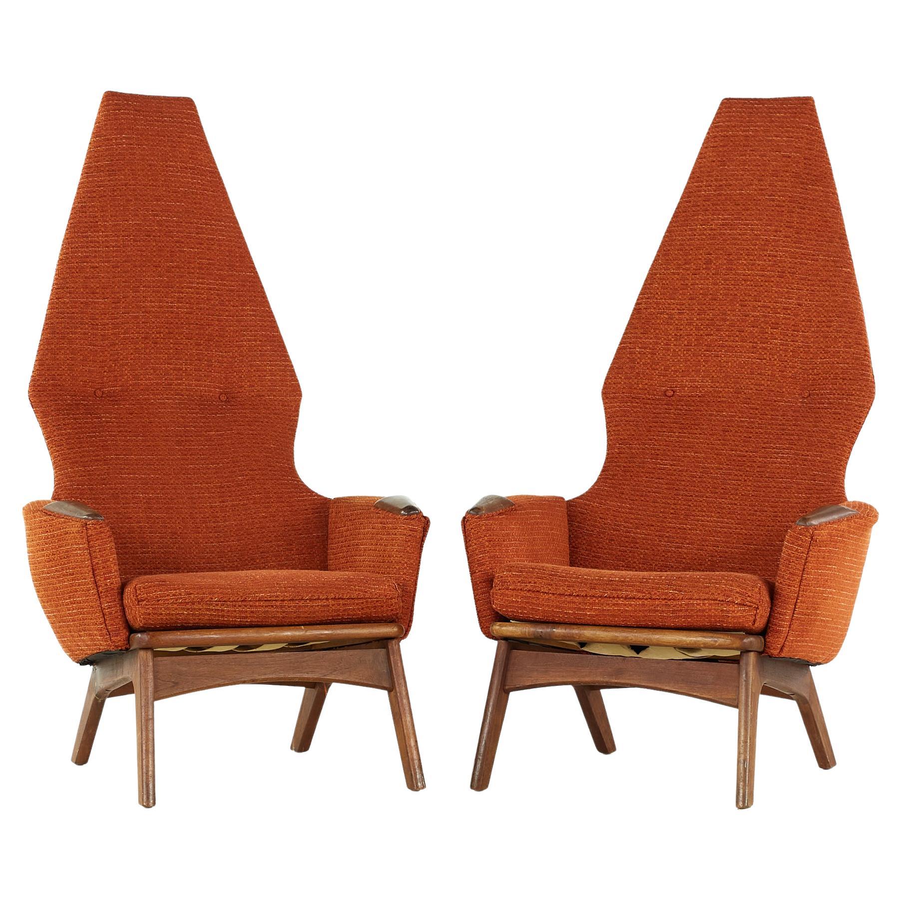 Woven Rattan High Back Lounge Chair at 1stDibs