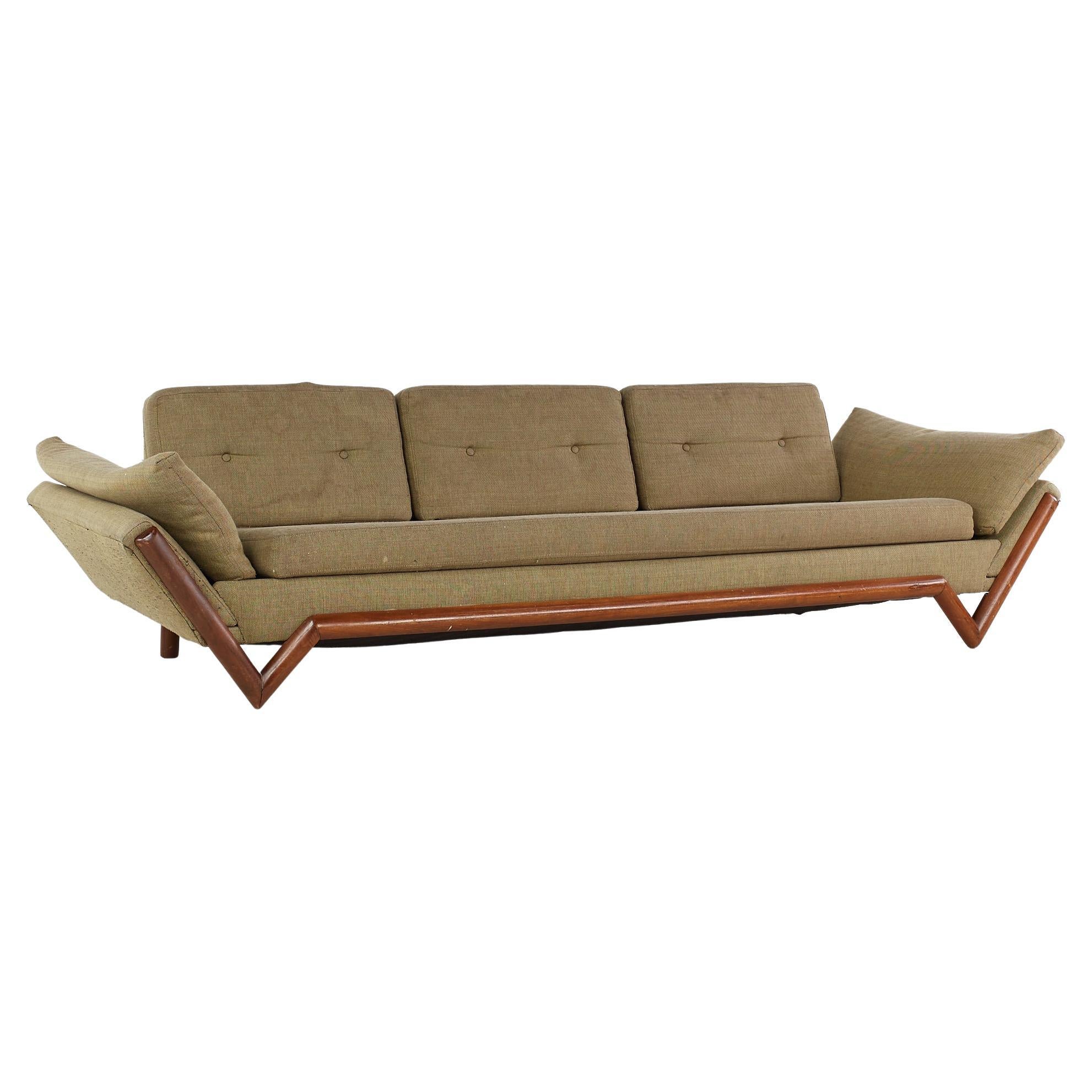 Adrian Pearsall Mid-Century Modern Sofa with Walnut End Table, New ...