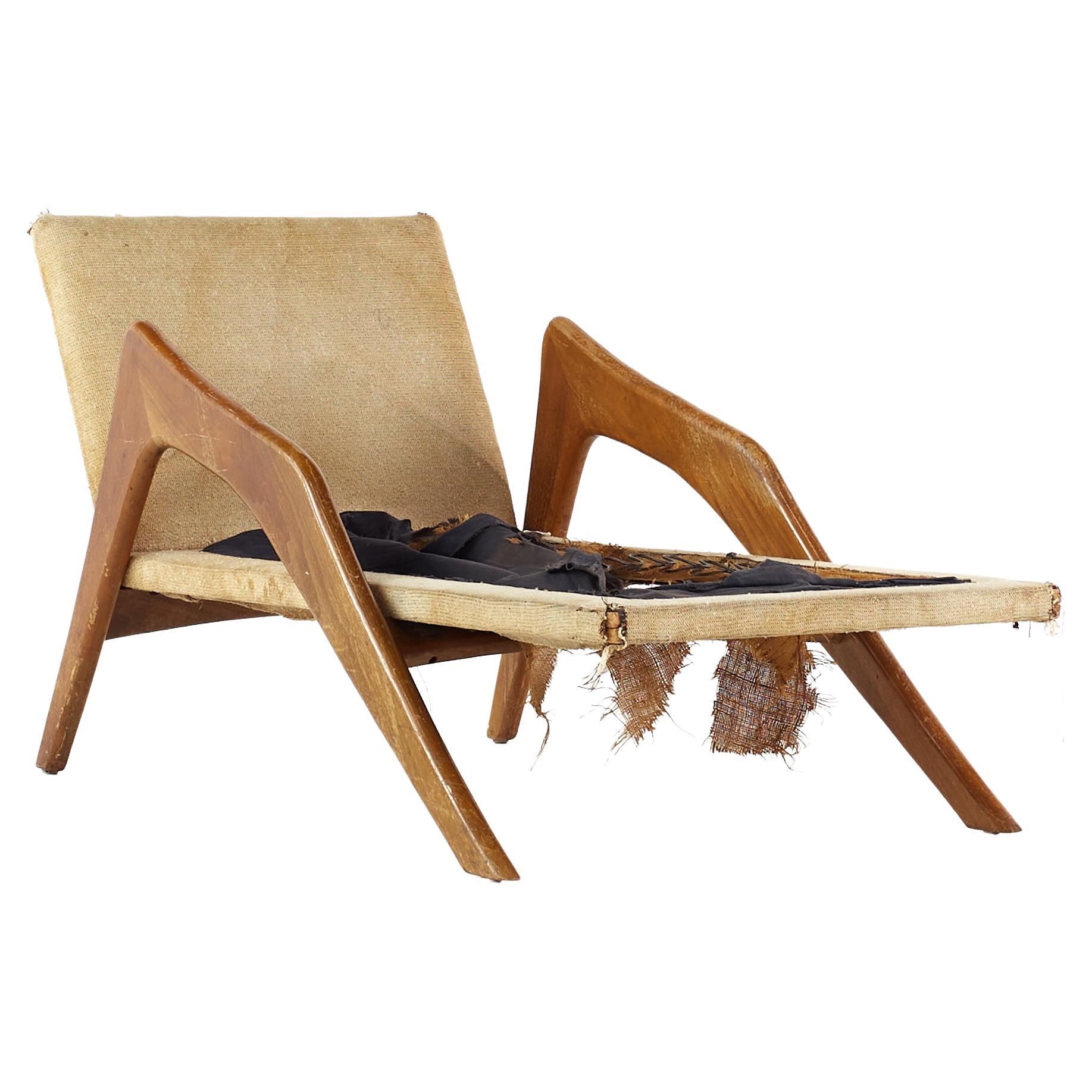 Adrian Pearsall “Grasshopper” Chaise Lounge w/ Ottoman for Craft ...