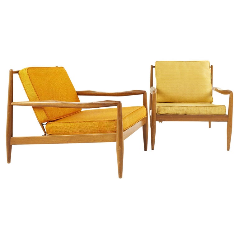 Adrian Pearsall for Craft Associates MCM Spindle Back Lounge Chair, A ...