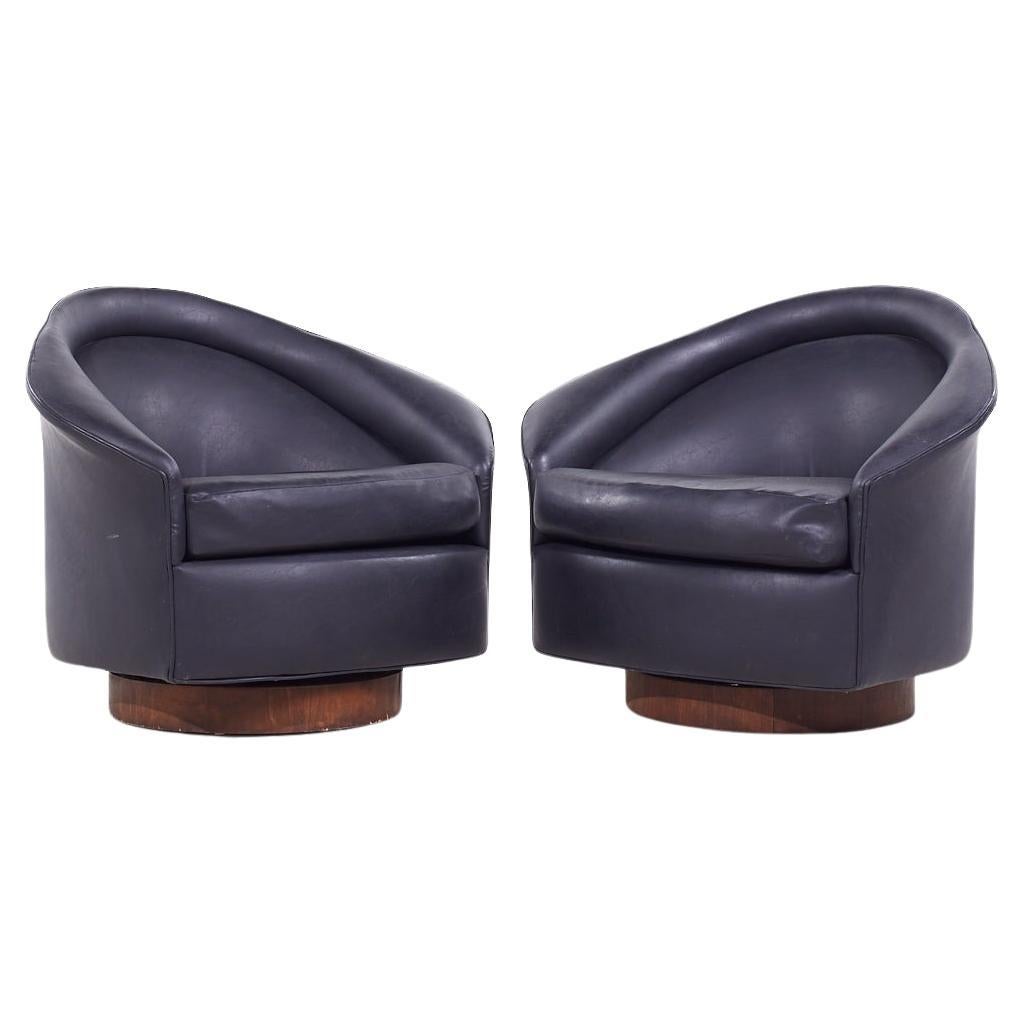 Adrian Pearsall Large Scale Swivel Lounge Chairs for Craft Associates ...