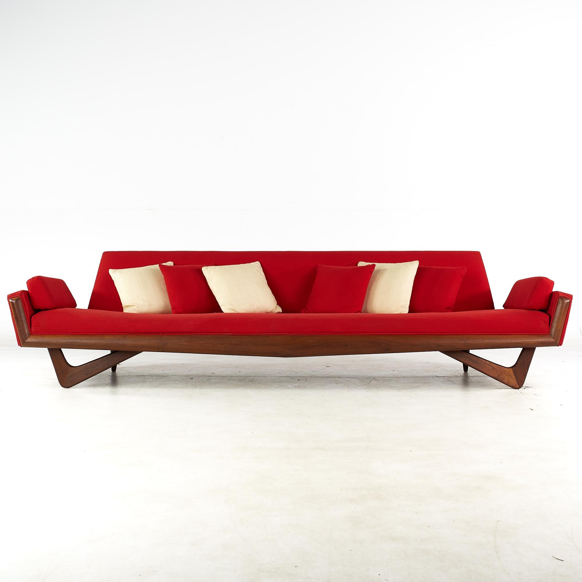 Adrian Pearsall for Craft Associates Mid Century Gondola Sofa at 1stDibs