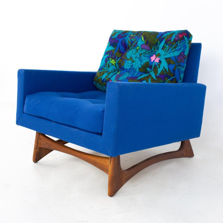 Adrian Pearsall for Craft Associates Model 2406-C MCM Sleigh Leg Lounge ...