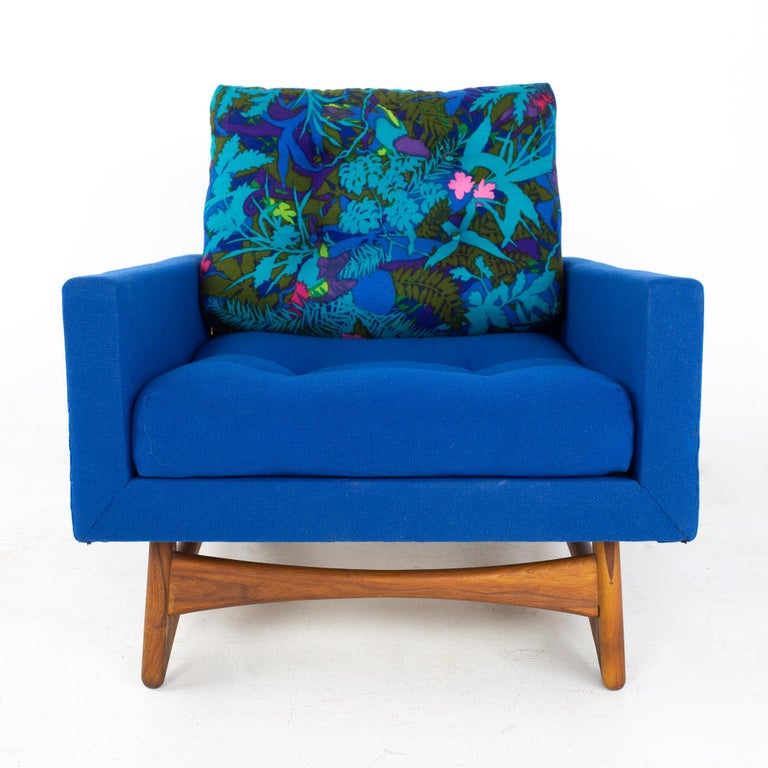 Adrian Pearsall for Craft Associates Model 2406-C MCM Sleigh Leg Lounge ...