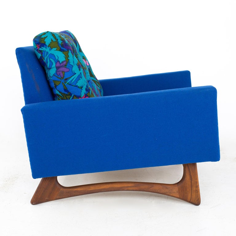 Adrian Pearsall for Craft Associates Model 2406-C MCM Sleigh Leg Lounge ...