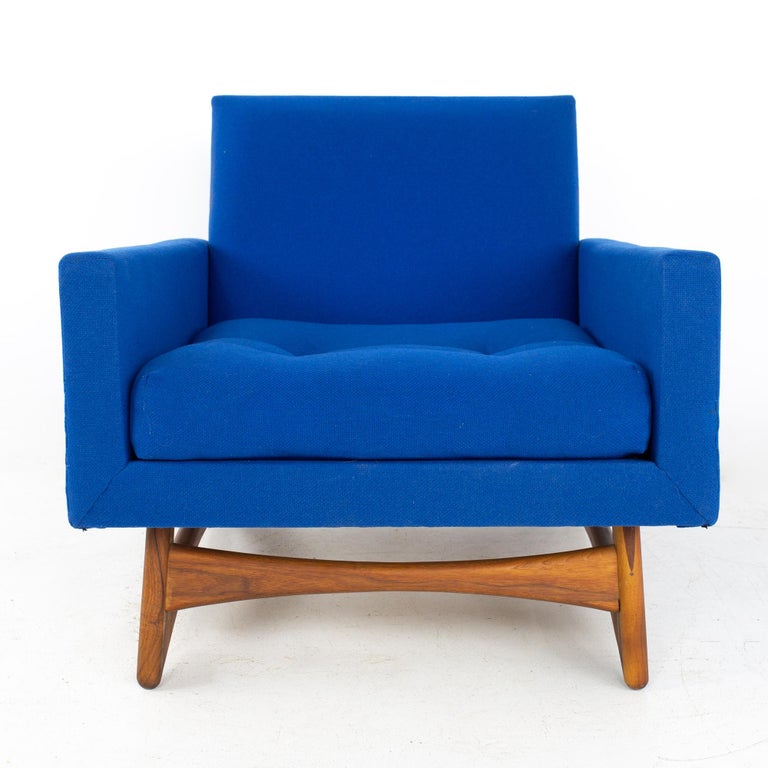 Adrian Pearsall for Craft Associates Model 2406-C MCM Sleigh Leg Lounge ...