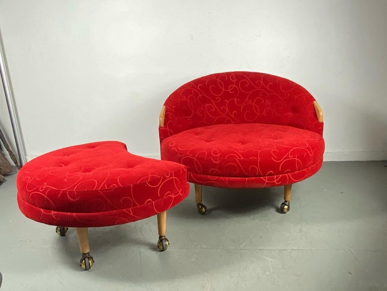 Adrian Pearsall "Havana" Round Lounge Chair and Ottoman, Classic Mid ...