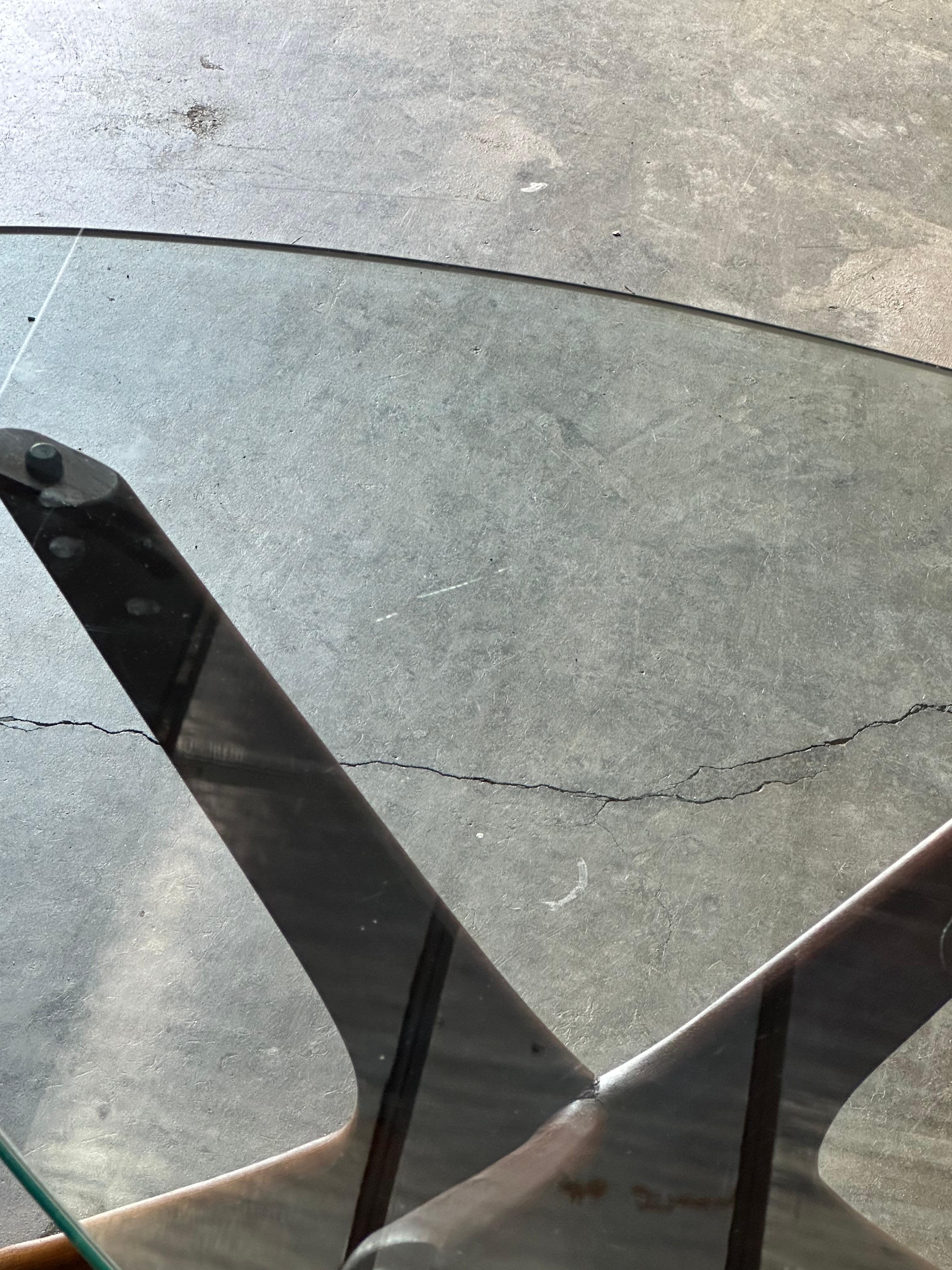 Adrian Pearsall “Jacks” End Tables, Walnut and Glass For Sale at 1stDibs