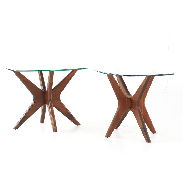 Adrian Pearsall Mid Century Jacks Walnut Side End Tables, Pair For Sale ...