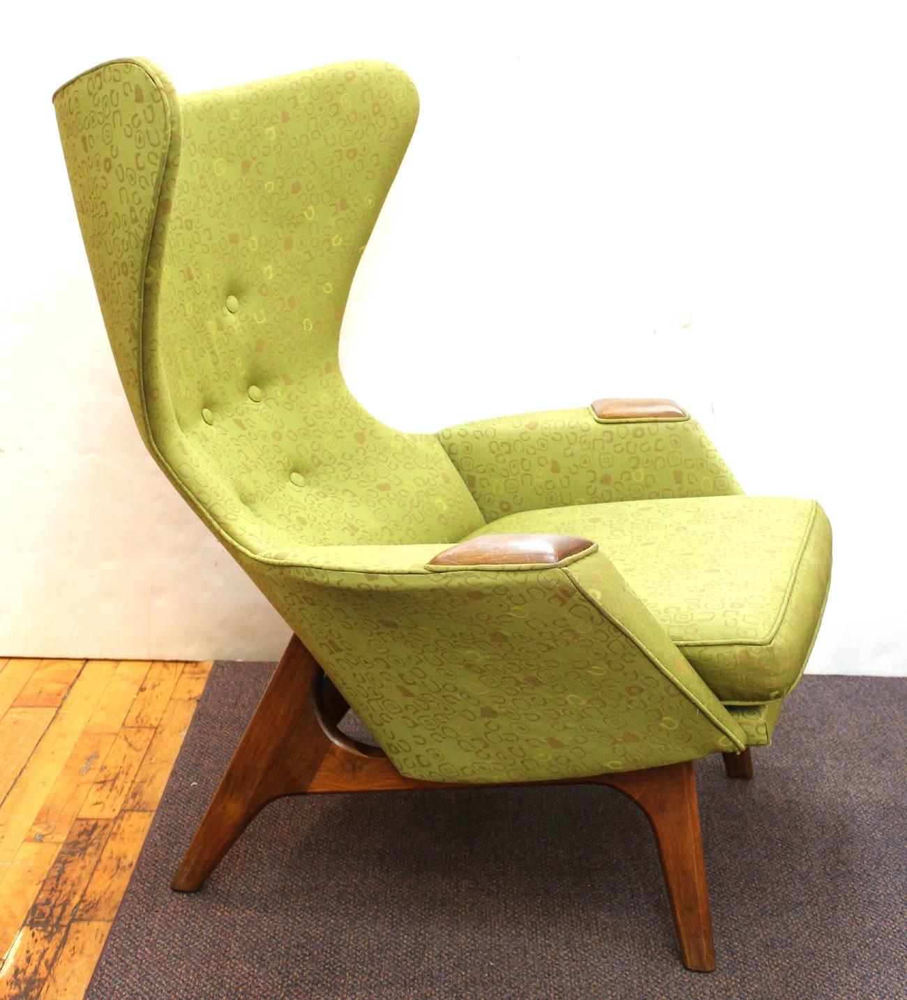 Adrian Pearsall Mid-Century Modern High Back Wing Chair at 1stDibs ...