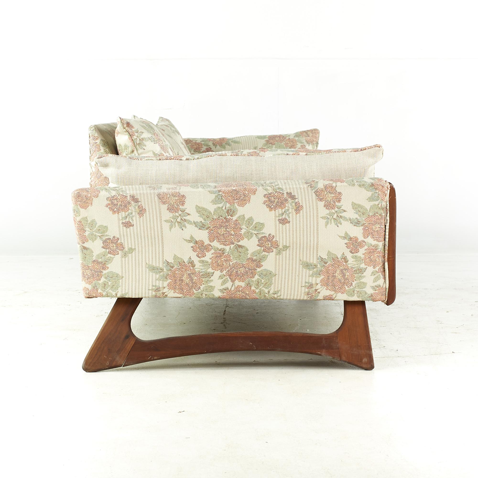 Adrian Pearsall Midcentury Walnut Gondola Sofa For Sale at 1stDibs