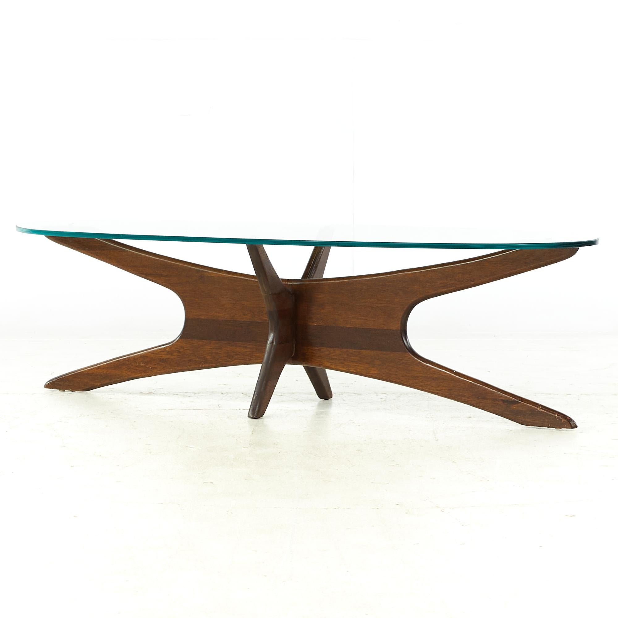 Adrian Pearsall Midcentury Walnut Jacks Coffee Table For Sale at 1stDibs