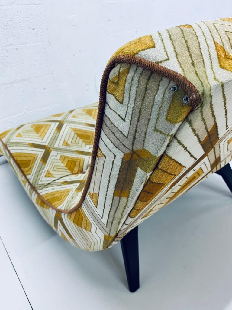 Adrian Pearsall Mid-Century Wave Chaise Lounge with Ebony Base for ...