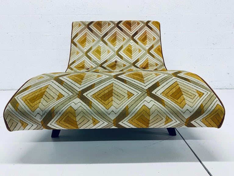 Adrian Pearsall Mid-Century Wave Chaise Lounge with Ebony Base for ...